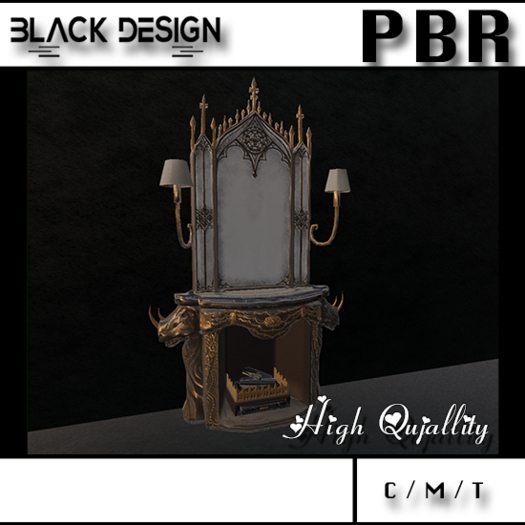 Second Life Marketplace - Gothic Fireplace